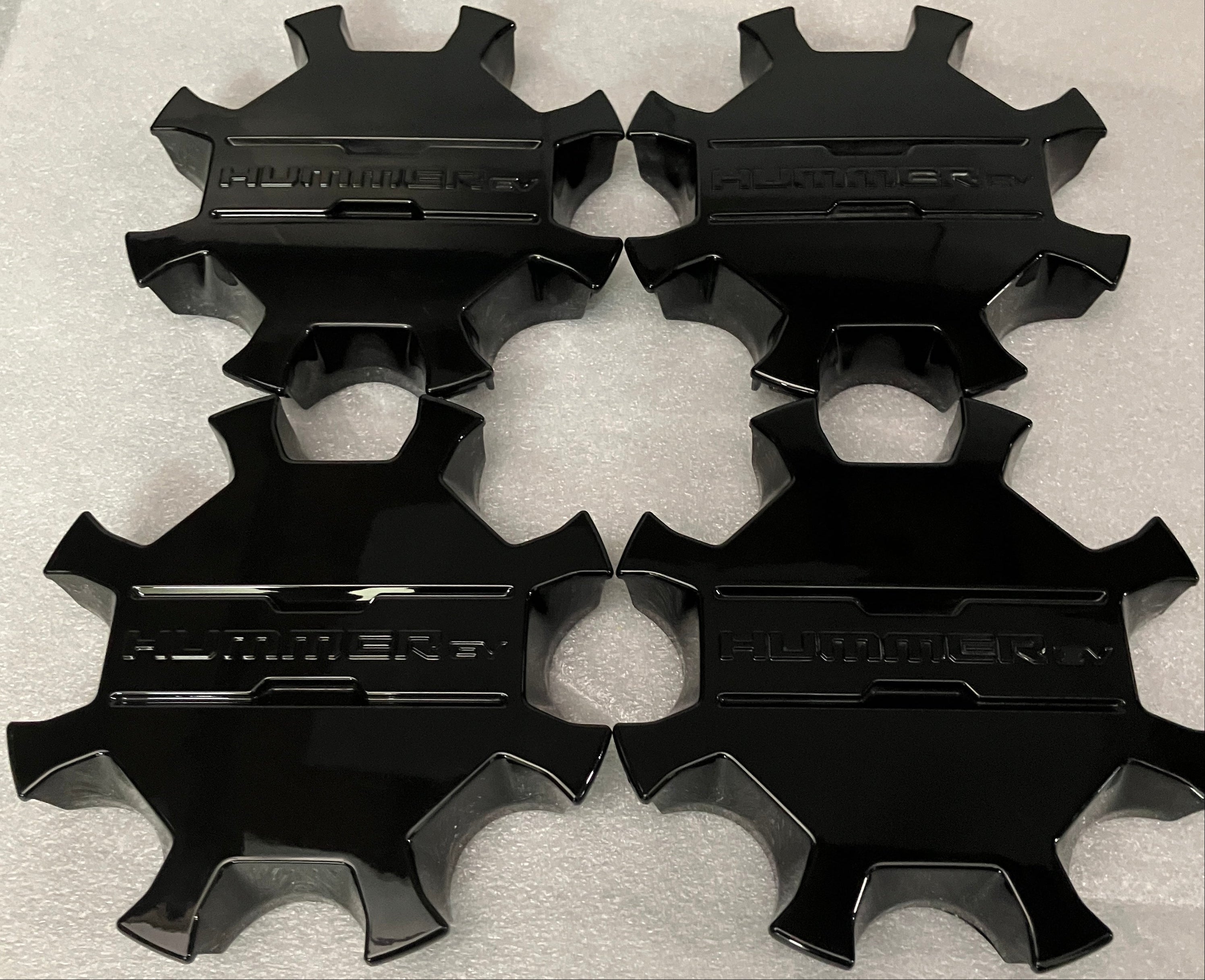 Four 2023-2025 Hummer EV Black center caps for 18" OEM wheels rim 8480 ...