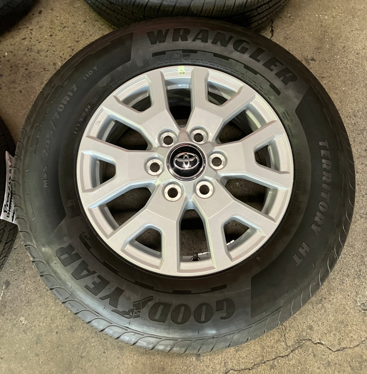 2024-2026 Toyota Tacoma OEM 17" Silver Wheel/Rim Tire Set of 4 Goodyear ...