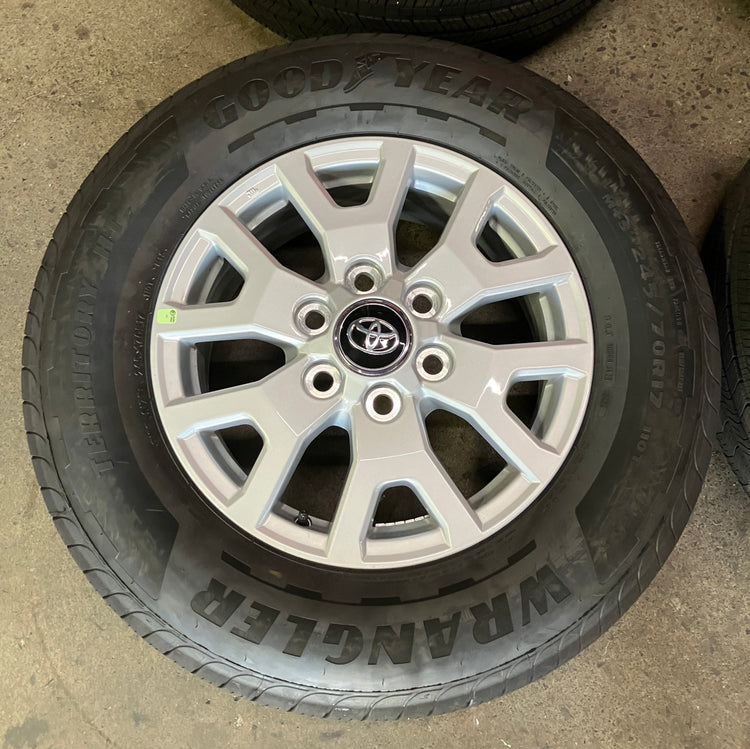 2024-2026 Toyota Tacoma OEM 17" Silver Wheel/Rim Tire Set of 4 Goodyear ...