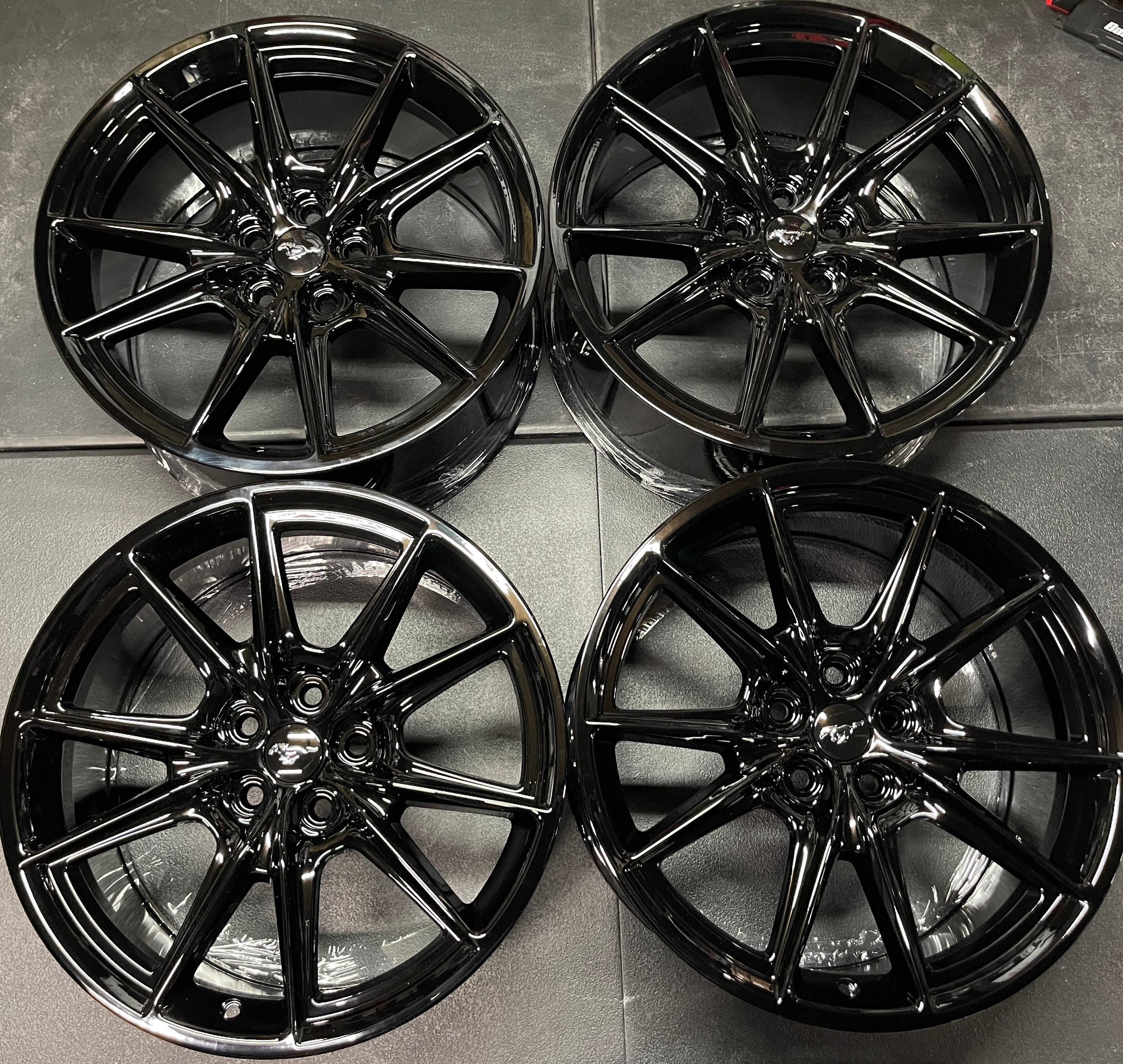 2025 Ford Mustang GT OEM Wheels Rims 19x8.5 +42.5 Gloss Black – Socal ...